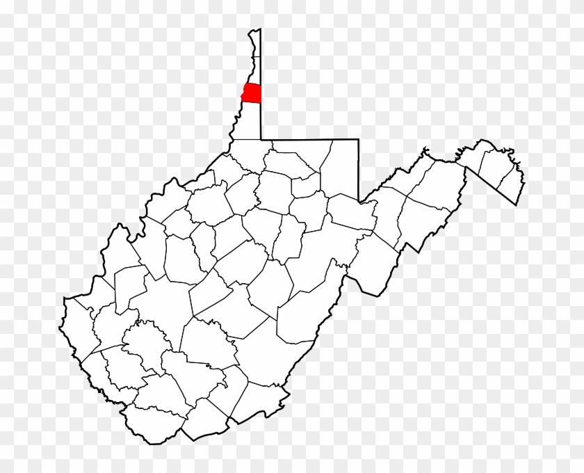 Map Of West Virginia Highlighting Ohio County - Braxton County Wv Map ...