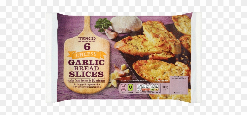 Tesco 6 Cheesy Garlic Bread Slices 200 G 1 Pack - Tortilla Chip, HD Png ...