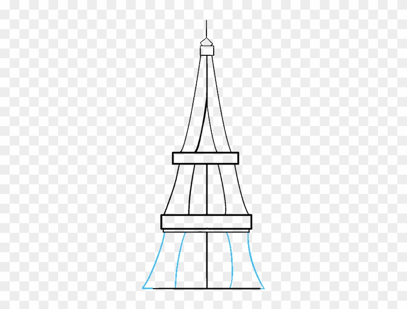 Drawn Eiffel Tower Graph Paper - Line Art, HD Png Download - 678x600 ...