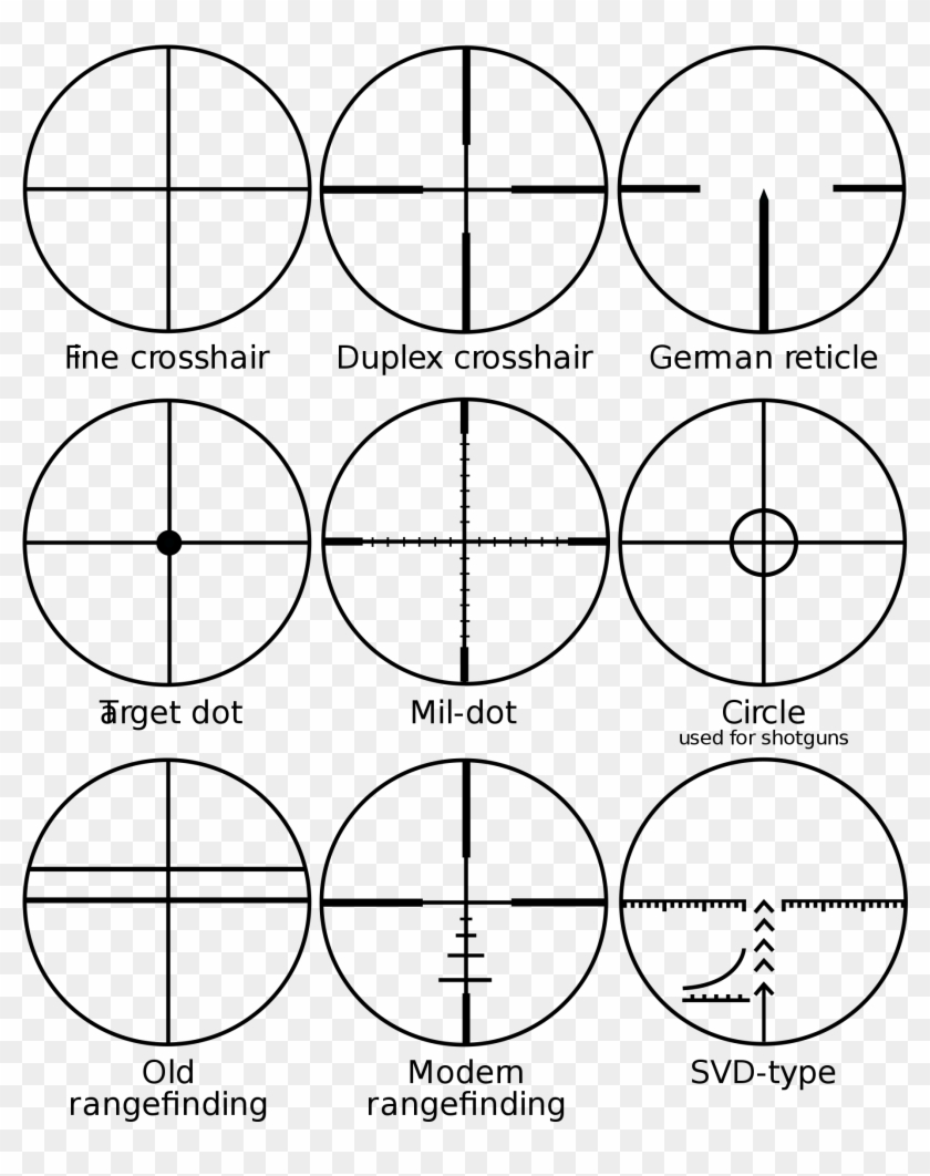 Reticle - Scope Reticles, HD Png Download - 1200x1437(#225465) - PngFind