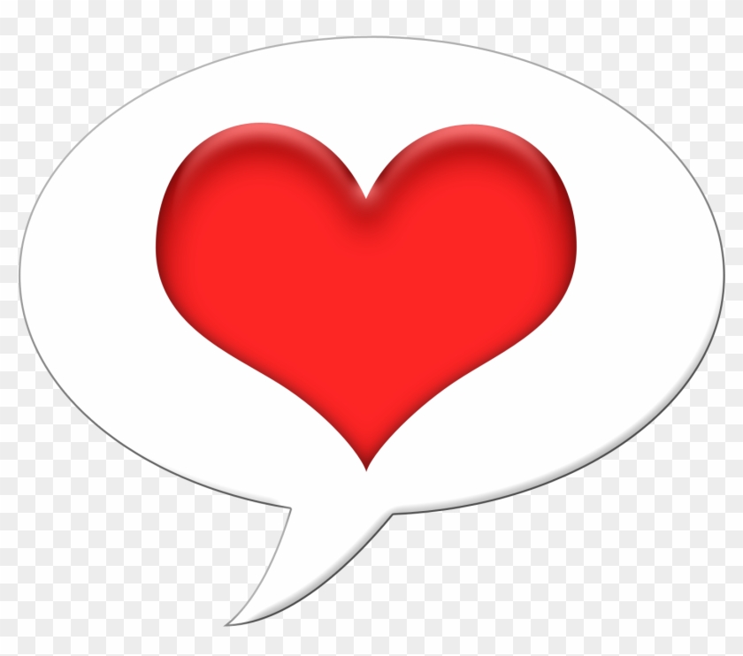 Talk Bubble Heart Clipart - Speech Bubble With A Heart, HD Png Download ...