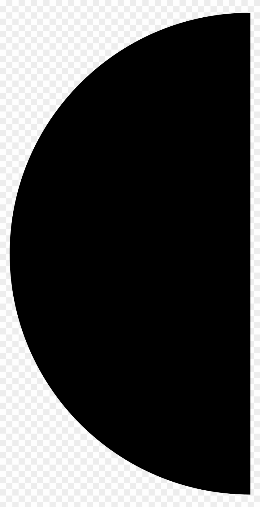 Open - Black Half Circle Transparent, HD Png Download - 2000x2000 ...