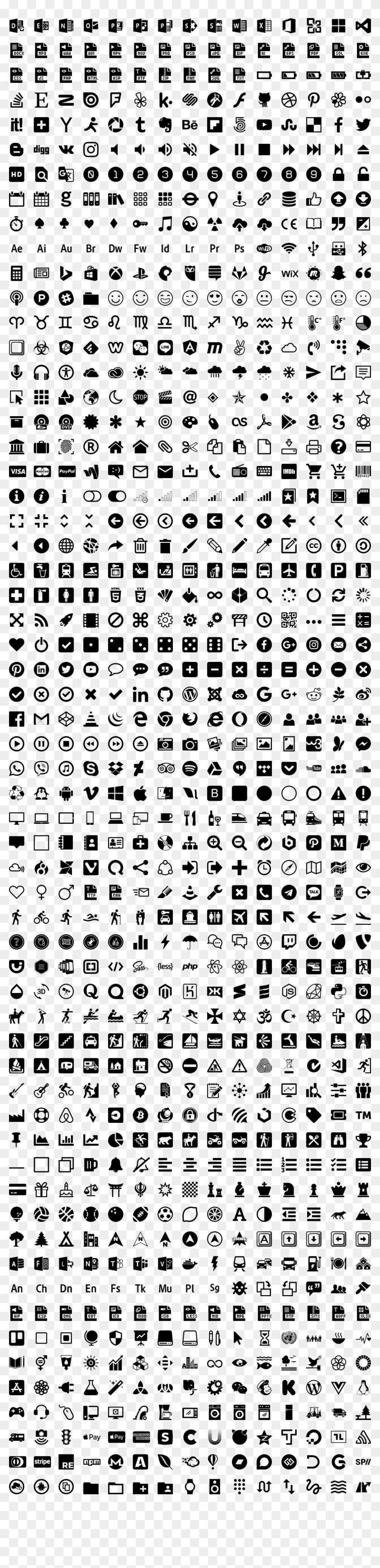 48px Icons Sprite View, HD Png Download - 1140x4650(#2201566) - PngFind