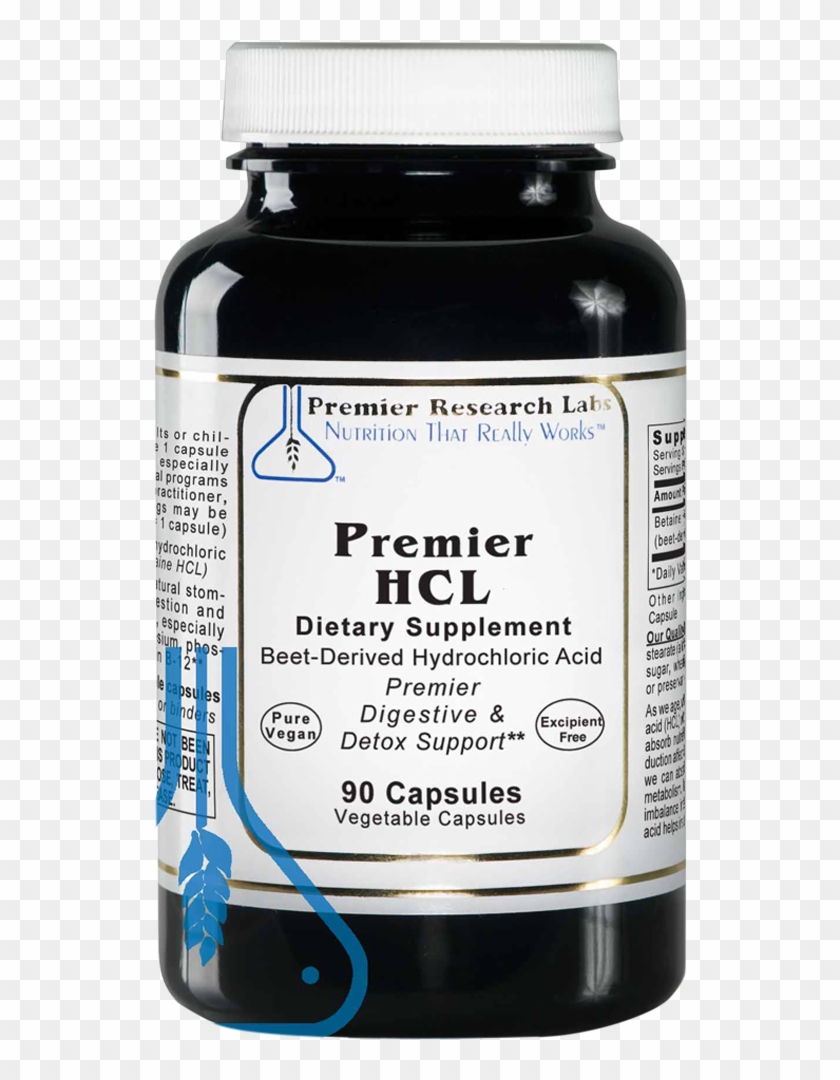 Hydrochloric Acid Supplement, 90 Capsules - Premier Research Labs ...