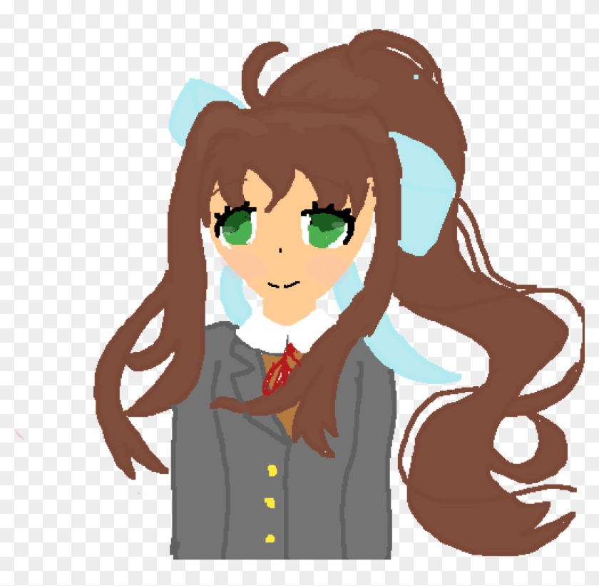 Just Monik Only Monika - Cartoon, HD Png Download - 1000x1000(#2228004 ...