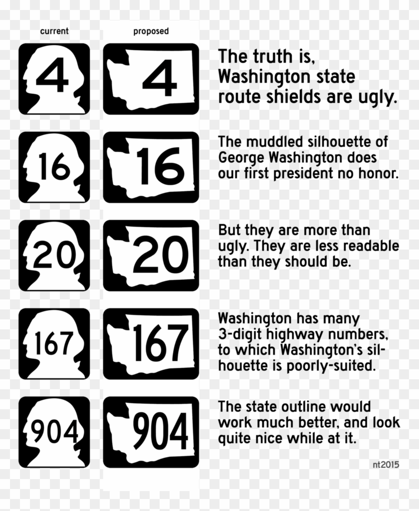 Washington State Outline Png - State Route Shields, Transparent Png ...