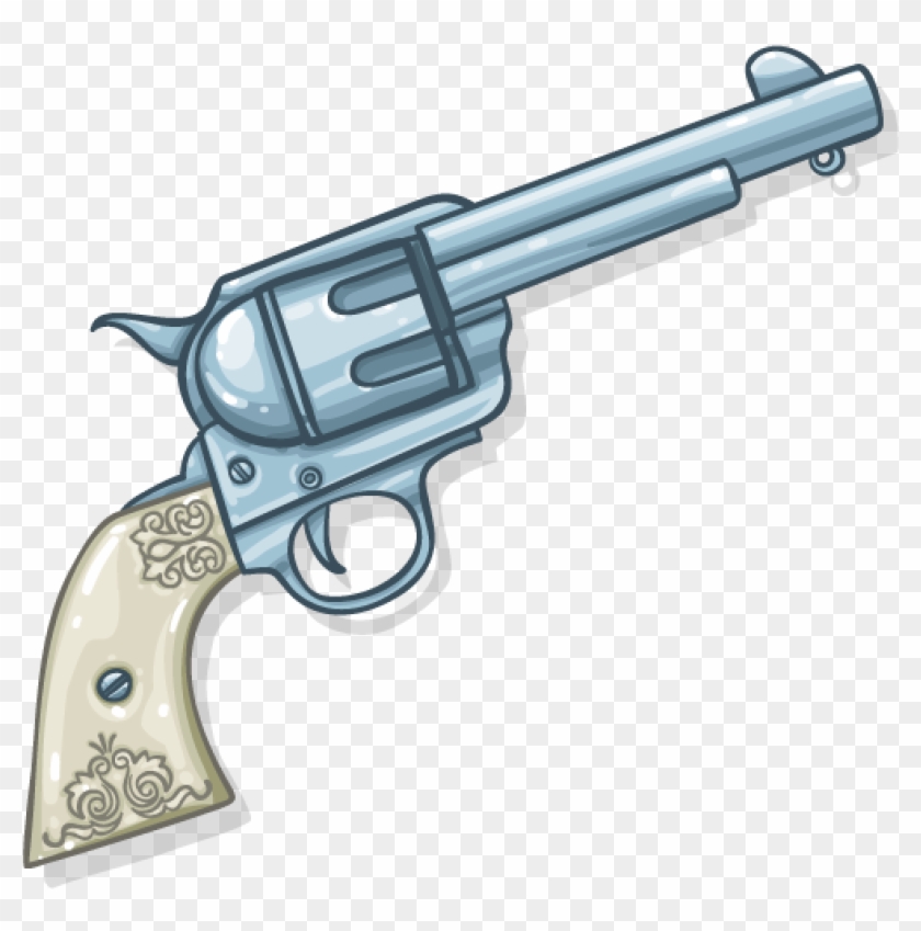 Six Shooter Silhouette At Getdrawings - Six Shooter Revolver Png ...