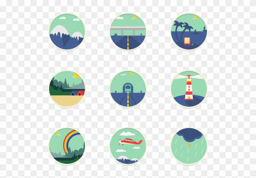 Scenery - Circle, HD Png Download - 600x564(#2293010) - PngFind