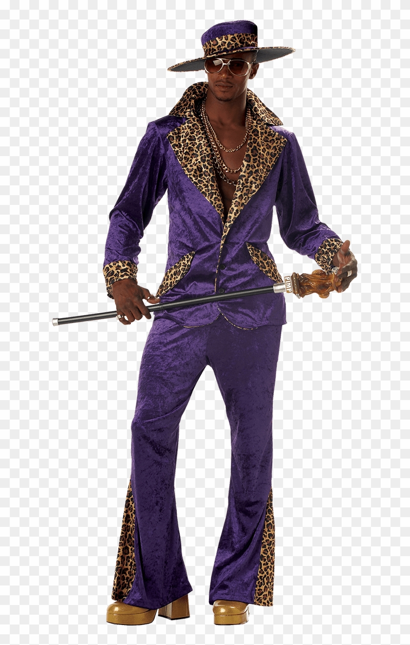 Adult Purple Pimp Costume - Pimp Halloween Costume, HD Png Download ...