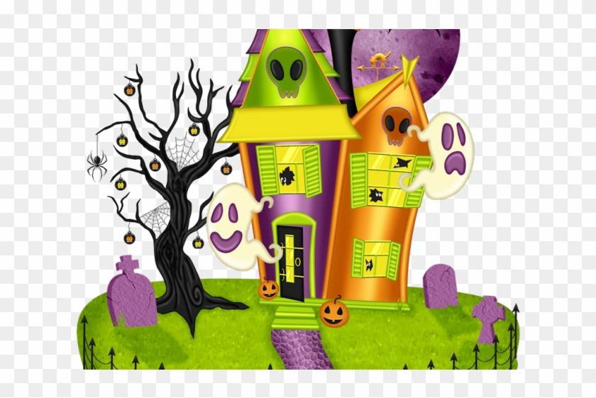 Haunted House Clipart Witch House - Halloween Haunted House Clipart, HD ...