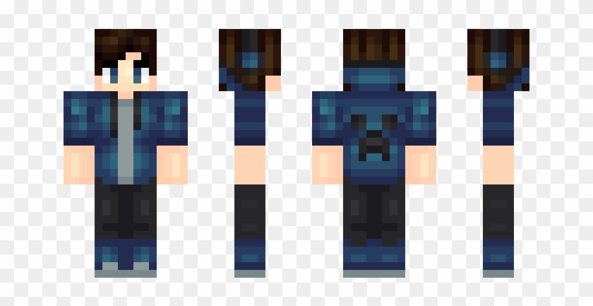 Minecraft Blue Skin, HD Png Download - 750x442(#2344327) - PngFind