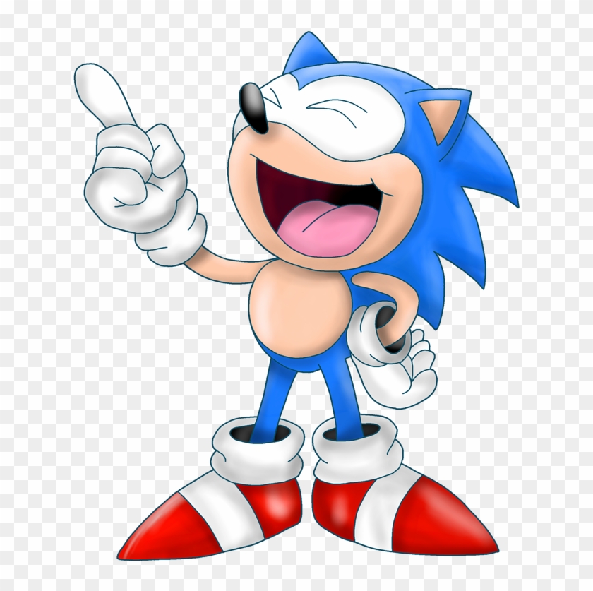 Picture - Classic Sonic Artwork Laugh, HD Png Download - 696x800 ...