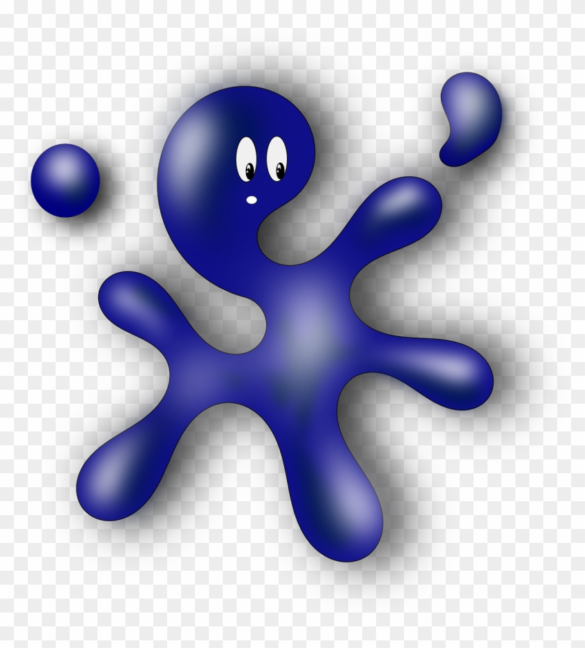 Ink Paper Pen Blob Blue Splash Png Image - รอย เปื้อน สี, Transparent ...