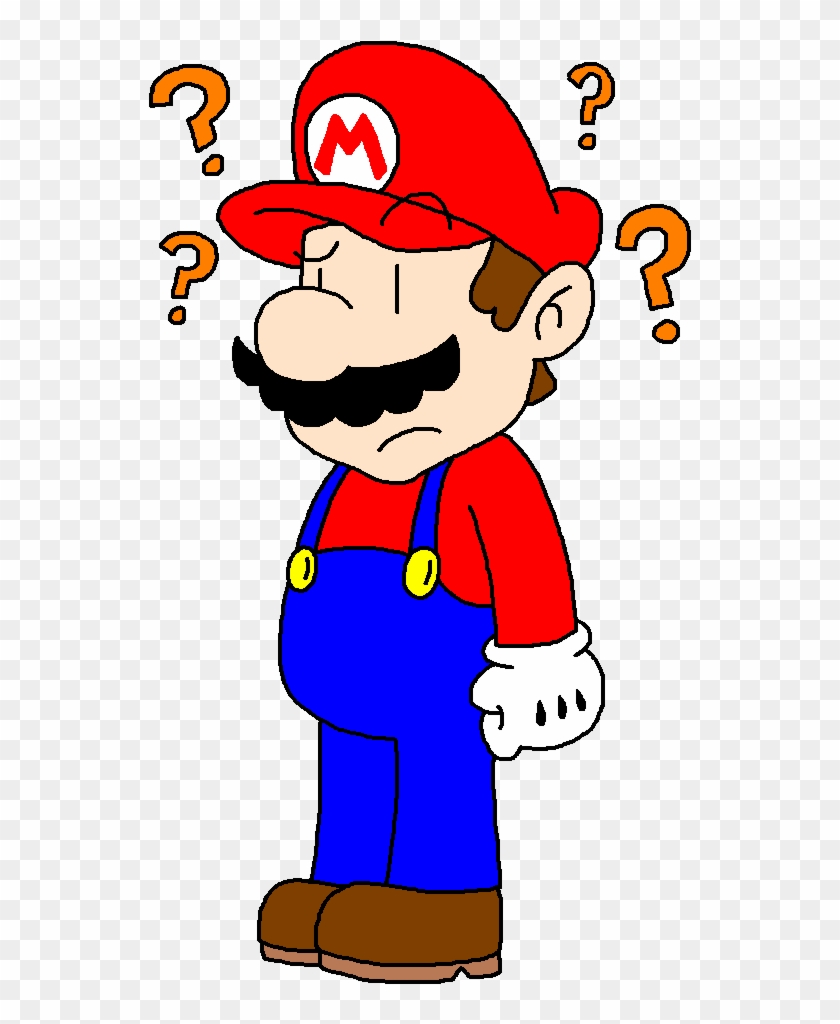 21kib, 680x1032, Confused Mario By - Mario Confused, HD Png Download ...