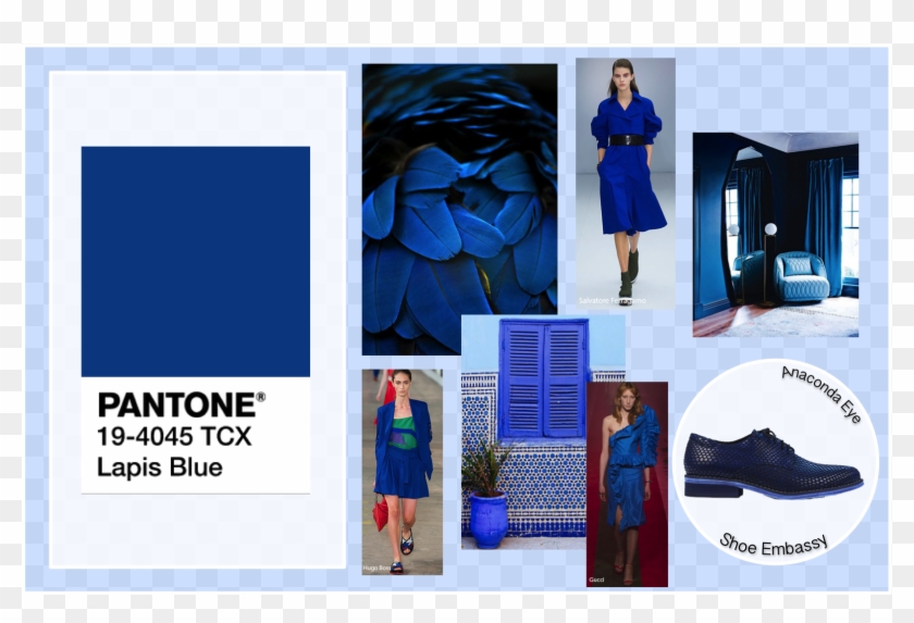 Shoe Embassy Blue Lapis Pantone Colours Ss17 - Graphic Design, HD Png ...