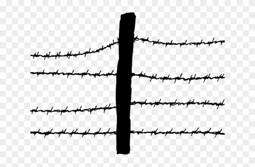 Barb Wire Clipart Fence Post - Barbed Wire Fence Clipart, HD Png ...