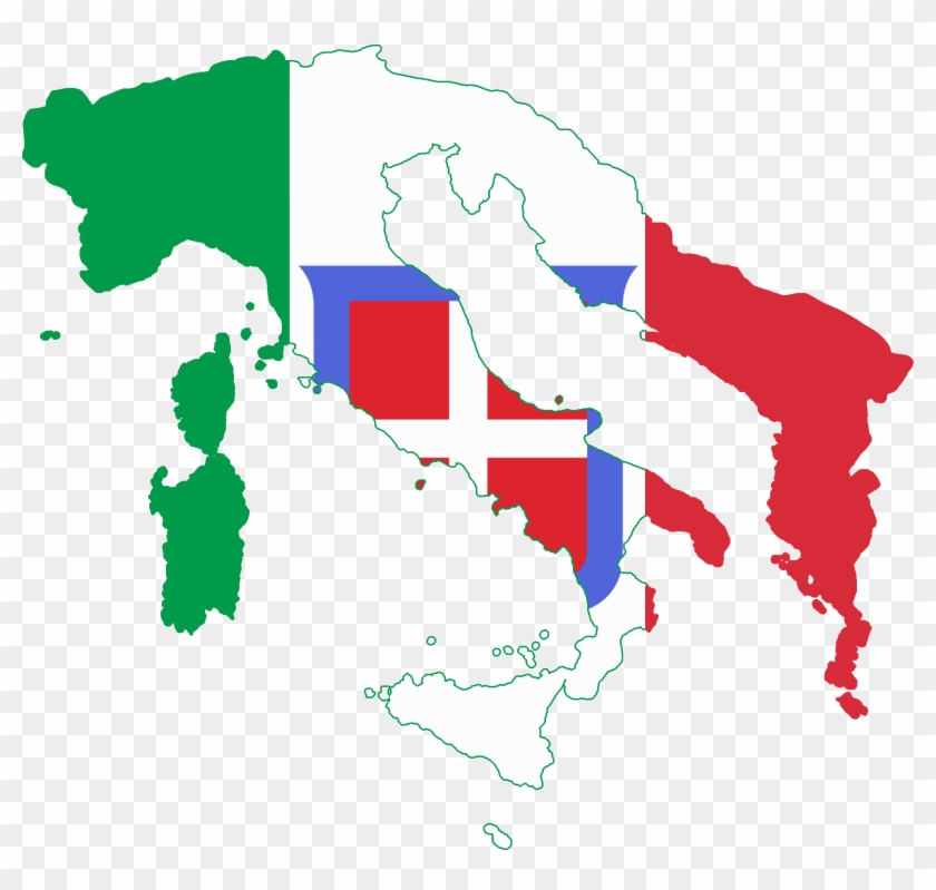 Italy Map Flag