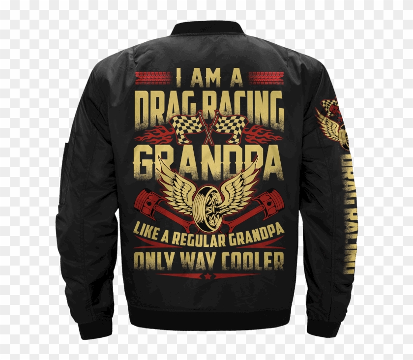 Buy I Am A Drag Racing Grandpa Like A Regular Grandpa - Long-sleeved T ...