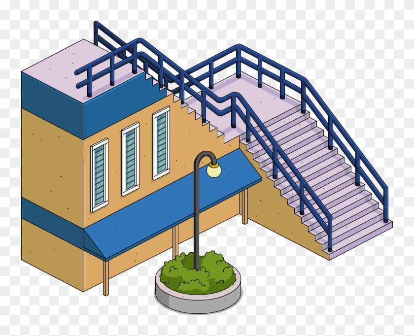 Station Stairs - The Simpsons, HD Png Download - 758x602(#2448222 ...