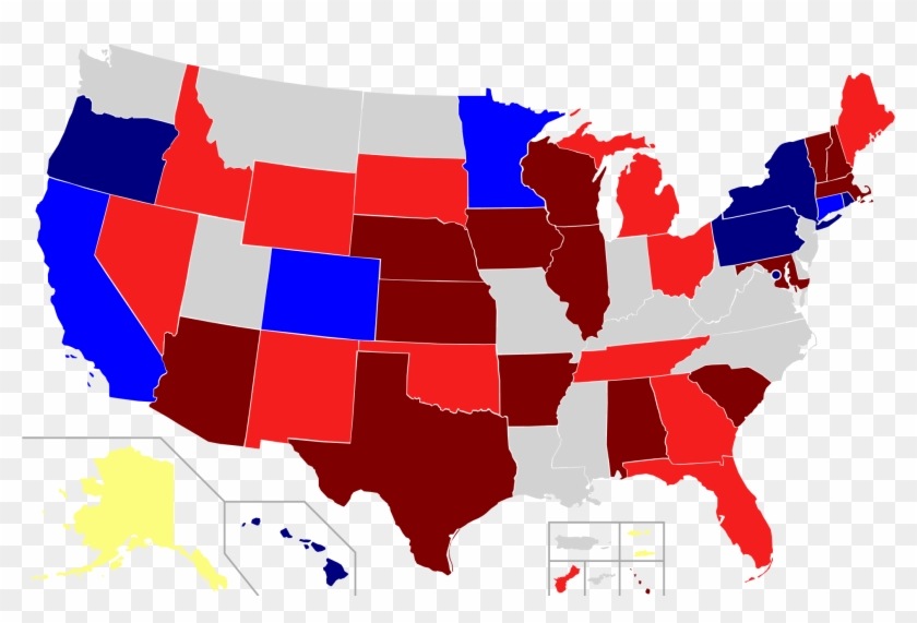 Us Senate Map 2019, HD Png Download - 2000x1237(#2461204) - PngFind