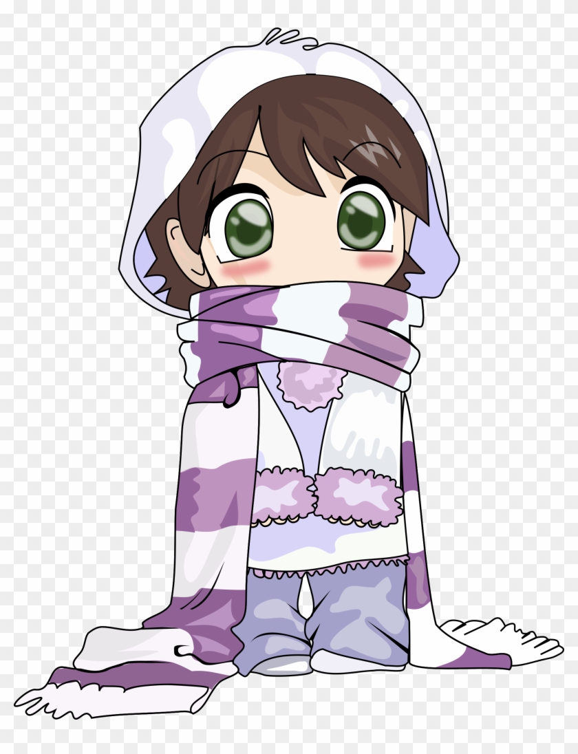 Girl Cute Cold Winter Anime Png Image - Anime Girl Cartoon, Transparent ...