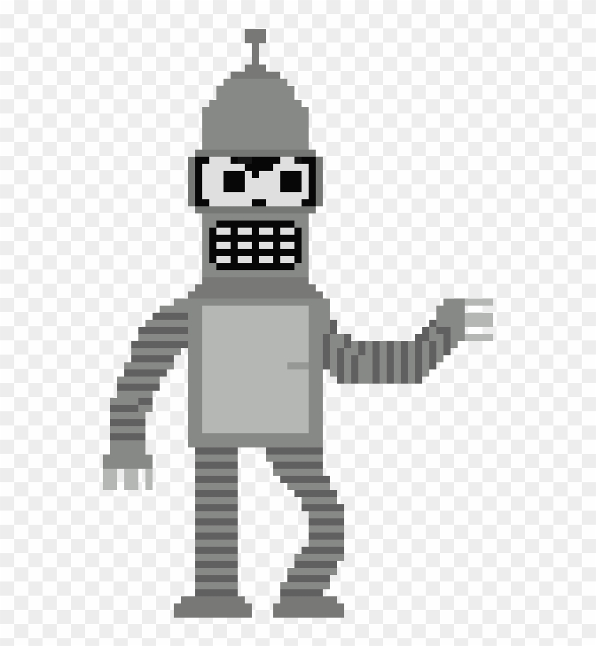 Bender - Bender Pixel Art, HD Png Download - 620x840(#2480596) - PngFind