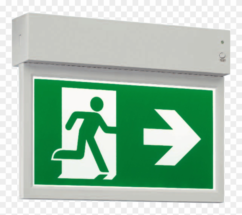 Fire Exit Sign Suspended, HD Png Download - 854x715(#2490914) - PngFind