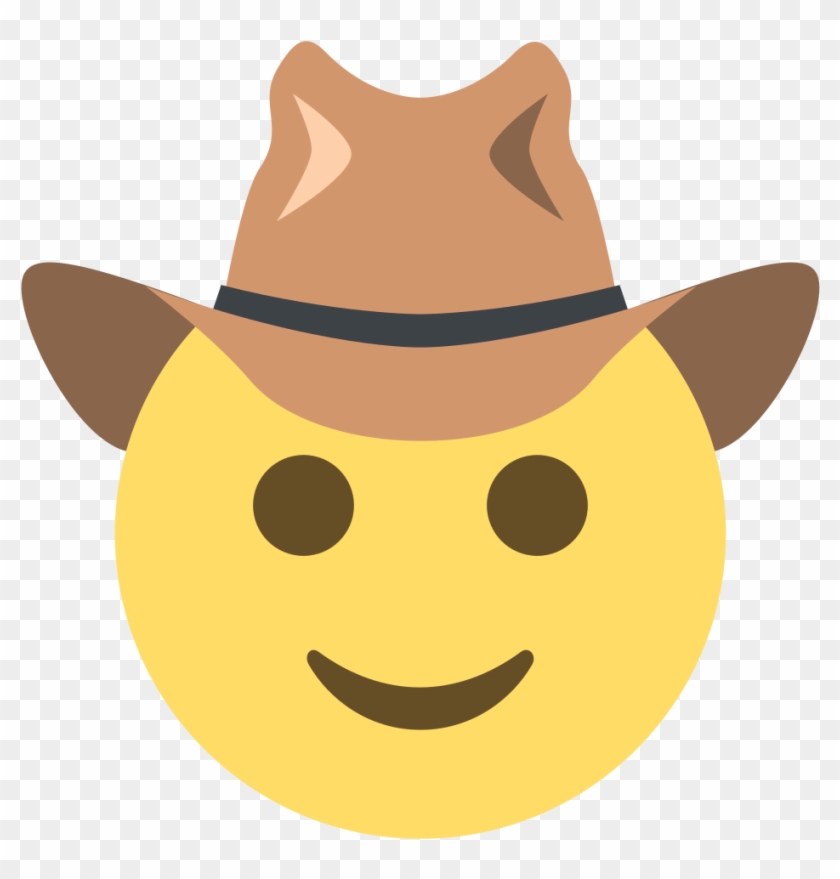 Open - Cowboy Emoji, HD Png Download - 1000x1000(#253337) - PngFind