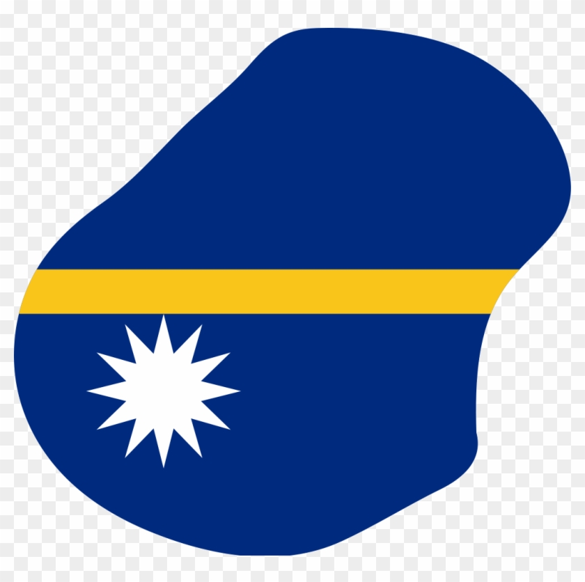 Nauru Flag Map - Flag Map Of Nauru, HD Png Download - 1024x971(#2511761 ...