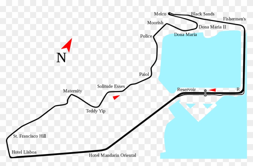 Macau Grand Prix Track, HD Png Download - 1200x734(#2521280) - PngFind