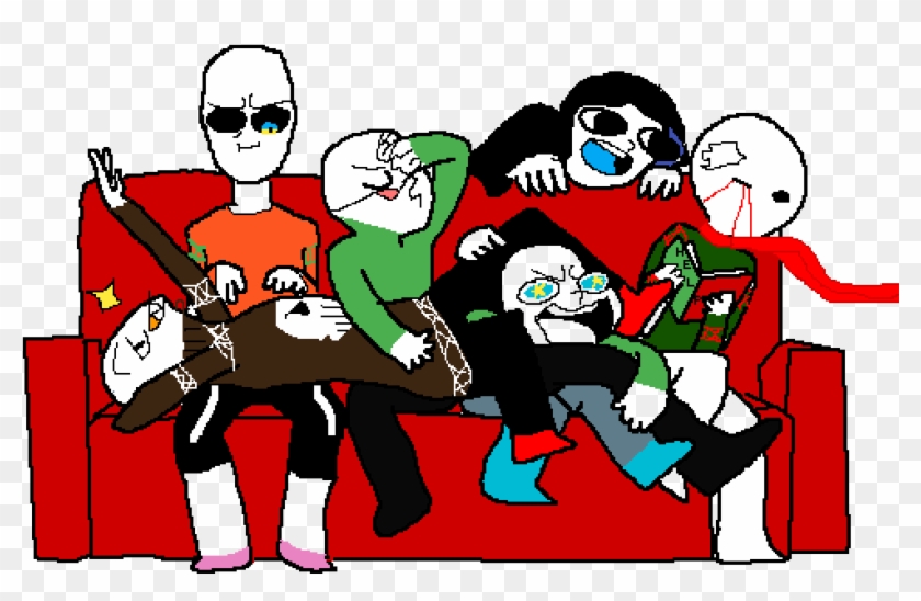 Sans Christmas Party - Cartoon, HD Png Download - 1000x616(#2522242 ...