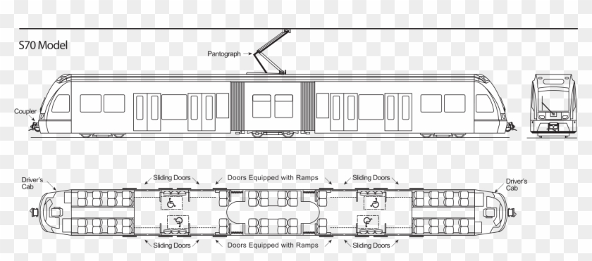 File S Lrv - Light Rail Vehicle Dimensions, HD Png Download - 2000x790 ...