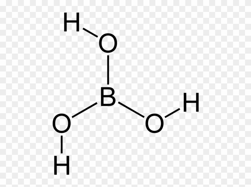 543px Boric Ac Boric Acid Structure HD Png Download 543x599