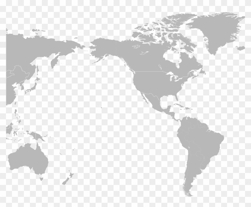 Blank Map Of Pacific Rim, HD Png Download - 2000x1590(#2586909) - PngFind