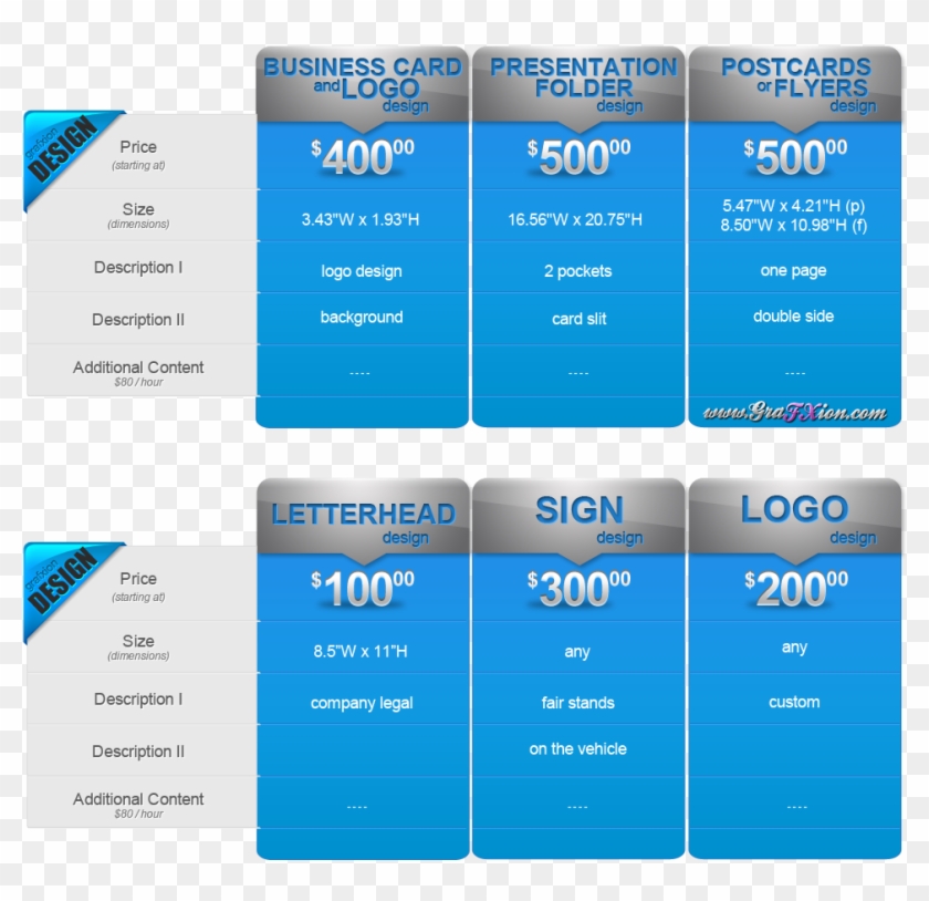 Design Services Price List - Stationery Design Price List, HD Png ...