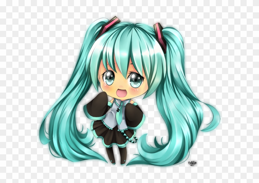 Hatsune Miku Clipart Cute Chibi - Cartoon, HD Png Download - 612x513 ...