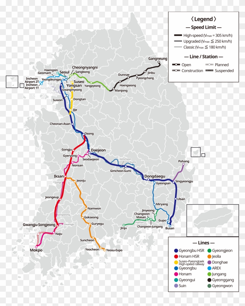 Suseo High-speed Railway - Ktx Train Map, HD Png Download - 1200x1442 ...