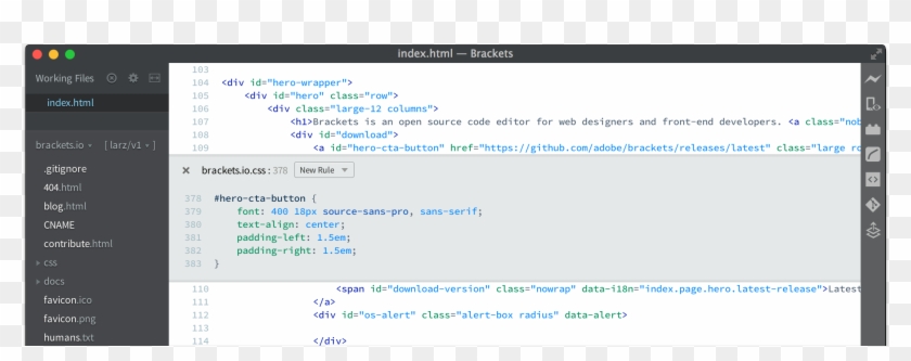 A Modern Open Source Code Editor That Understands Brackets Editor