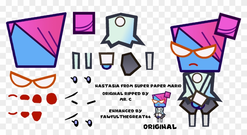 Hd Sprites Of Super Paper Mario Characters - Super Paper Mario Pixel ...