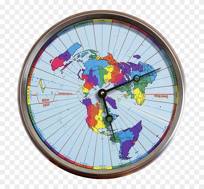 Greenwich Mean Time Zones Flat Earth Map 24 Hour Clock Flat Earth 