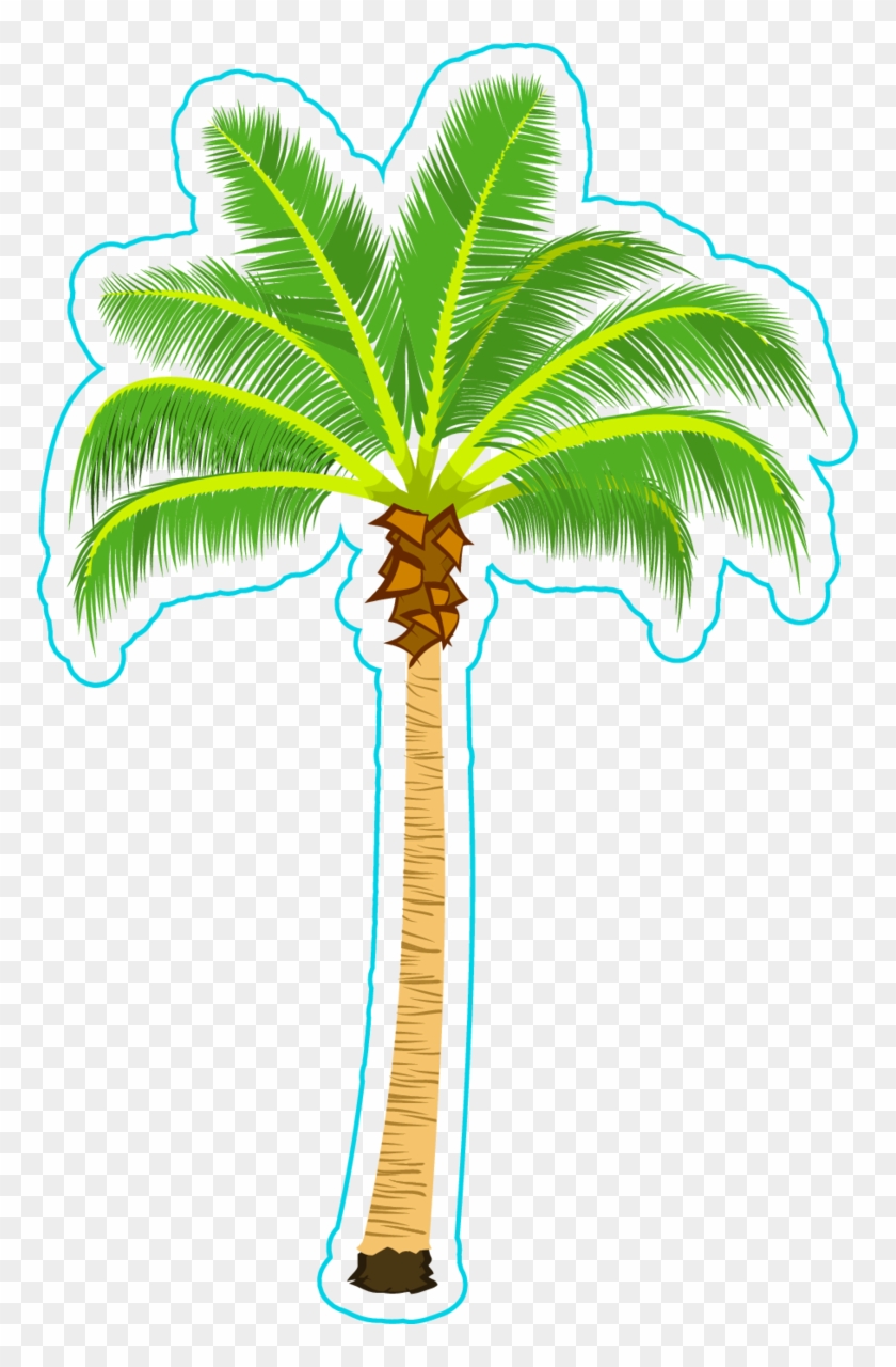 Colorful Palm Tree Sticker - Roystonea, HD Png Download - 769x1200 ...