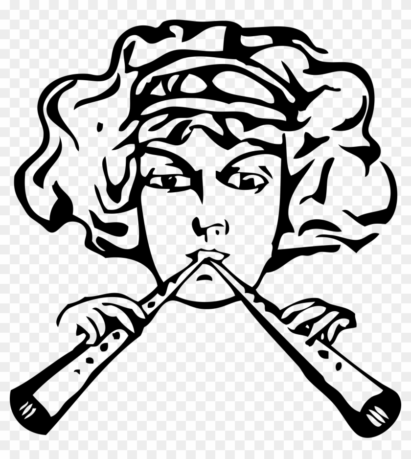 This Free Icons Png Design Of Playing Pipes - Lukisan Orang Main Suling ...