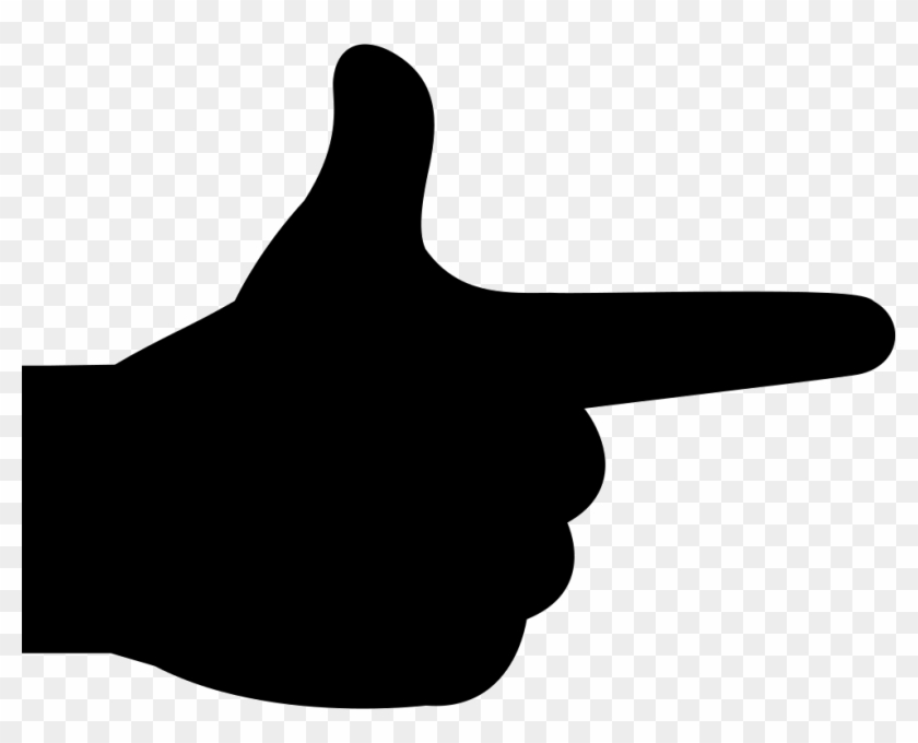 Svg Png Icon - Finger Gun Black And White, Transparent Png - 981x748 ...