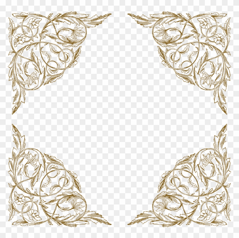 Victorian Border Designs Transparent , Png Download - Corner Vintage ...