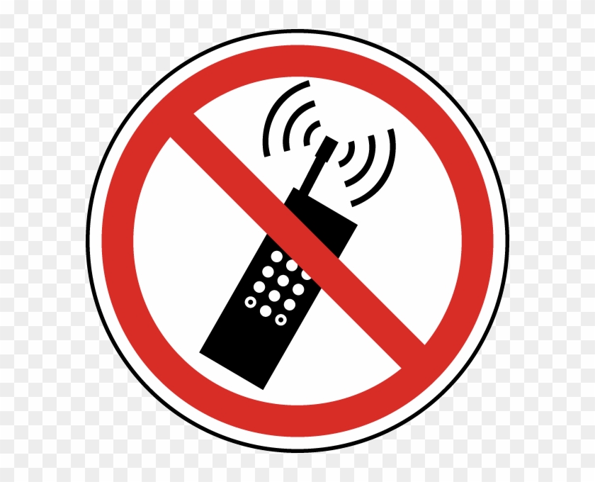 Cell Phones Prohibited Label - No Activated Mobile Phone Sign, HD Png ...