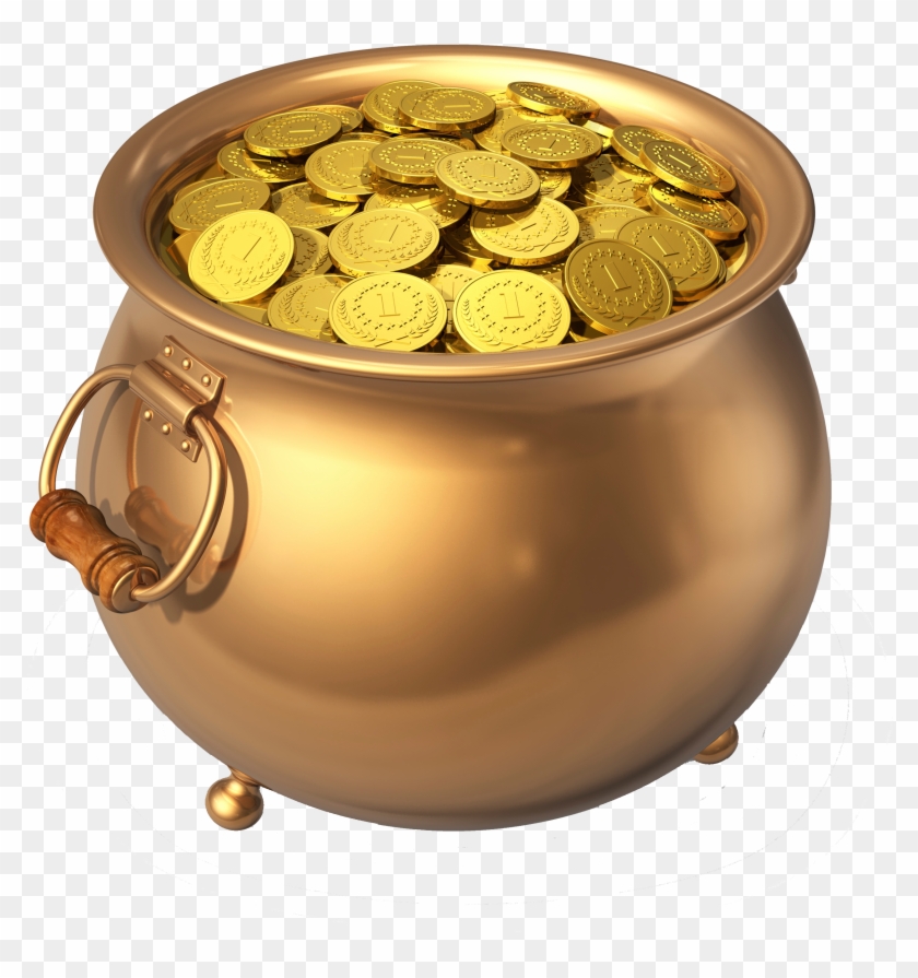 Donate - Gold Coin In Pot, HD Png Download - 3000x3000(#270405) - PngFind