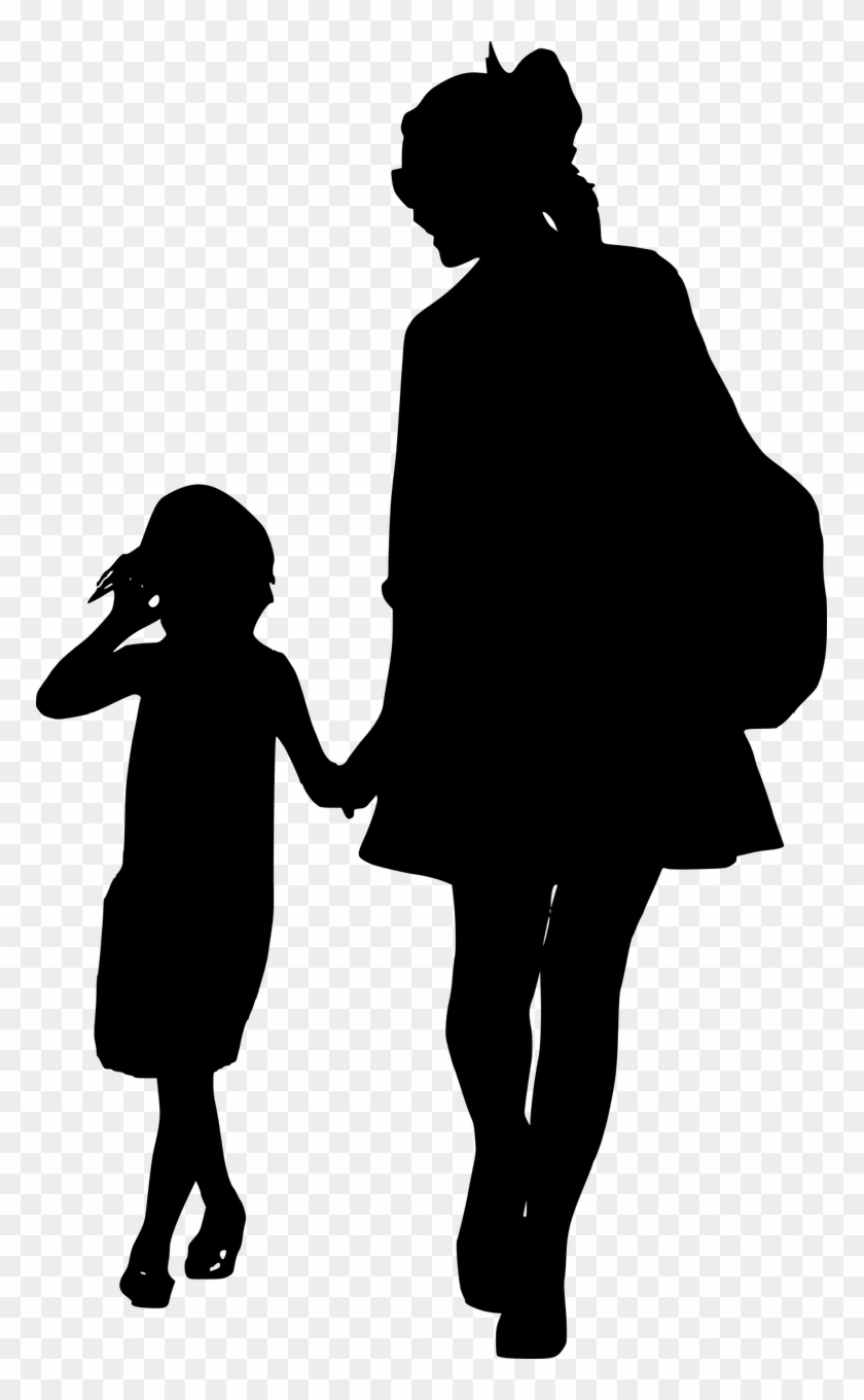 Silhouette, Mother, Daughter, Together, Walking, Family - Silhouette ... Silhouette, Mother, Daughter, Together, Walking, Family - Silhouette ...