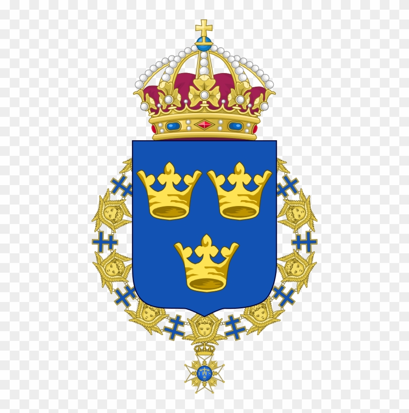 Swedish Coat Of Arms Sweden 15598 - Arms Of Sweden, HD Png Download ...