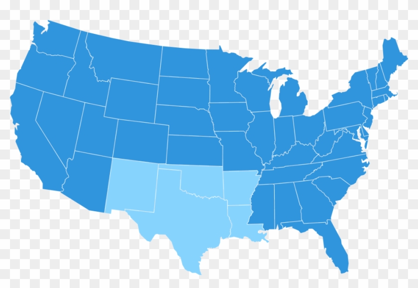Texas - Blue Map Of United States, HD Png Download - 943x604(#2757120 ...