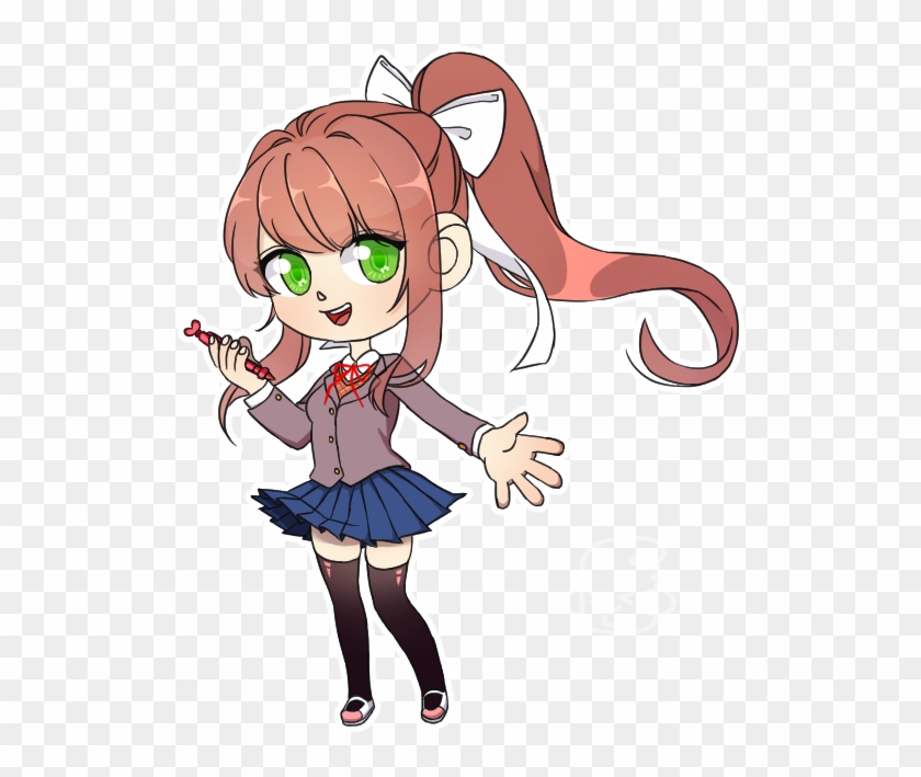 Oc Fanartchibi Monika - Cartoon, HD Png Download - 550x650(#282294 ...
